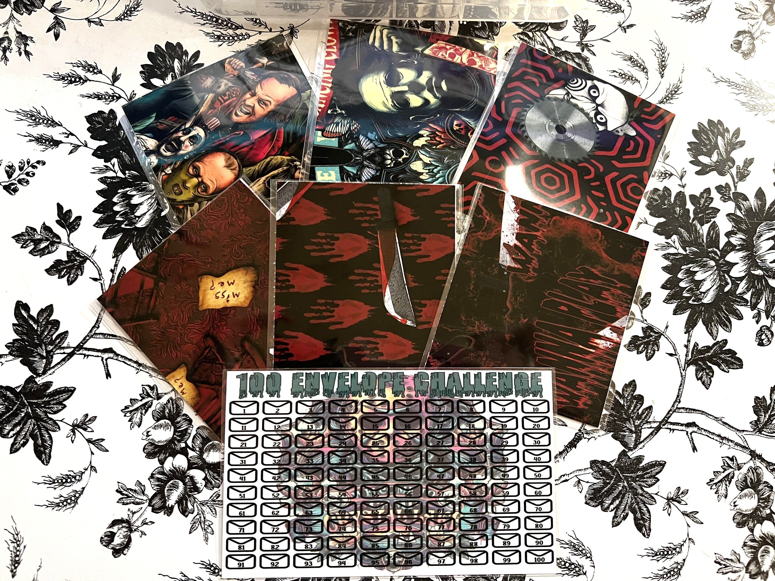 100 Envelope savings challenge set - True Crime or Horror – Dark Luvly ...